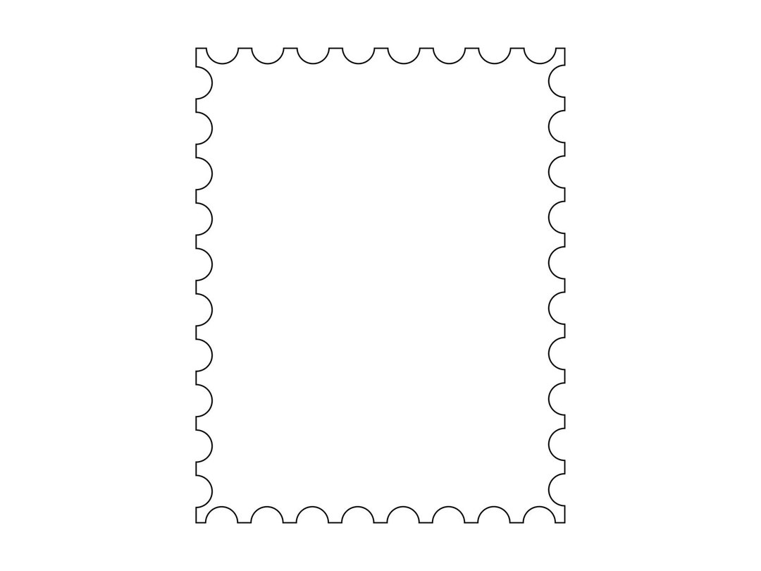 Postal Stamp Svg 4 Postage Stamp Svg Postal Stamp Silhouette Cutting ...