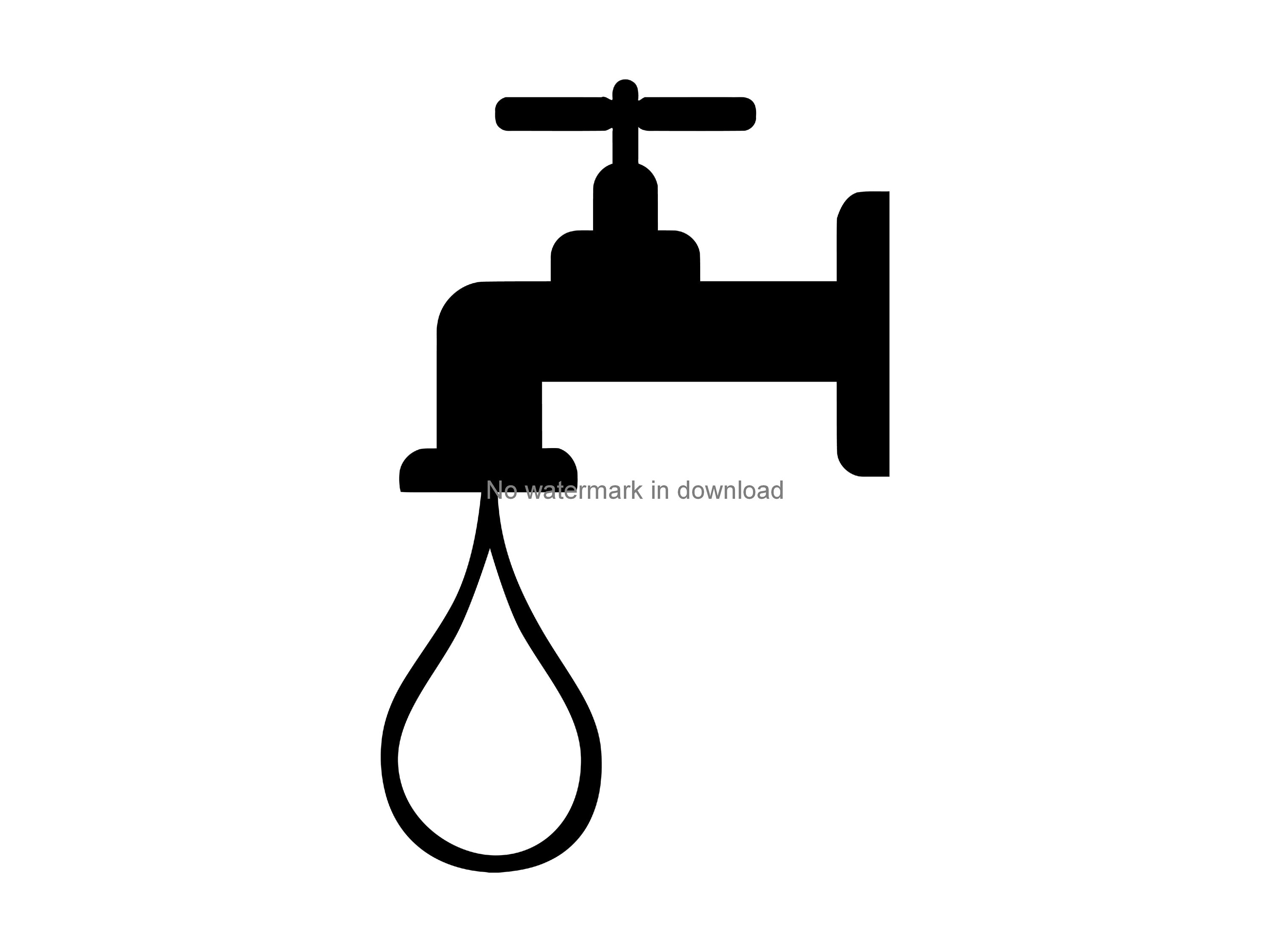 Faucet Svg Water Svg Image Dripping Faucet Clipart Faucet | Etsy