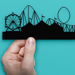 Amusement Park SVG Vector Files: Silhouette, Cricut (digital Download ...