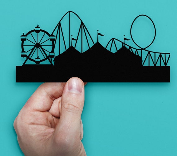 Amusement Park Silhouette Vector