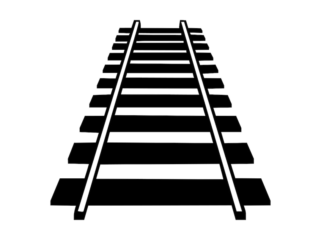 Railroad Svg Tracks Svg Digital Download Train Tracks Silhouette File ...
