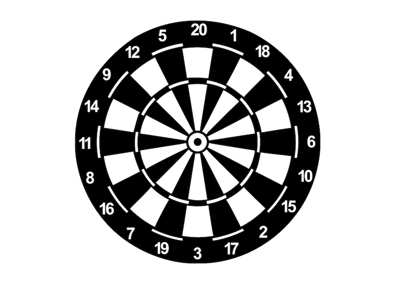 Dart Board Svg Dart Game Svg Svg Files Silhouette Darts Cut Etsy 
