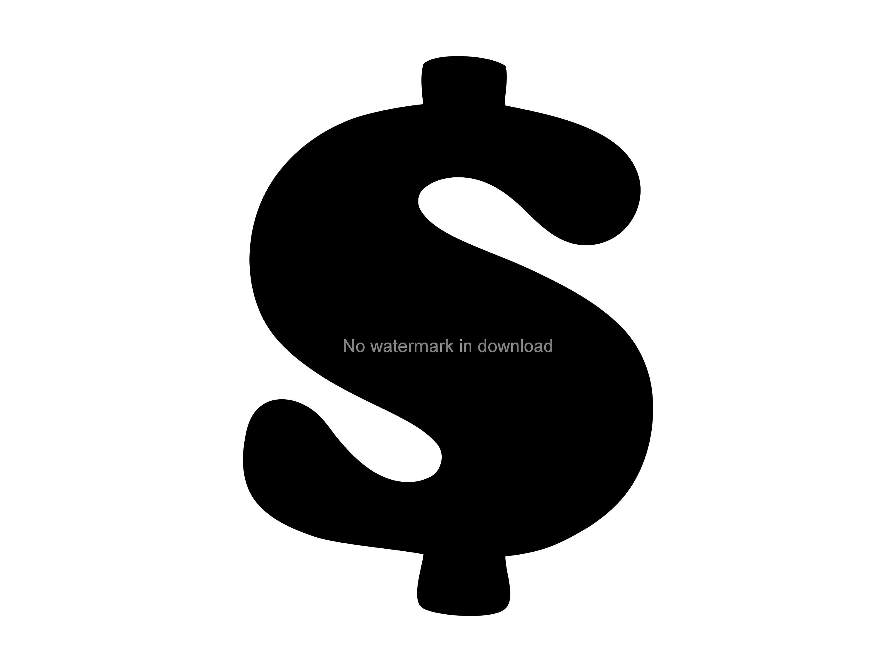 Dark Dollar Sign Dollar Sign Stock Illustration 219099382