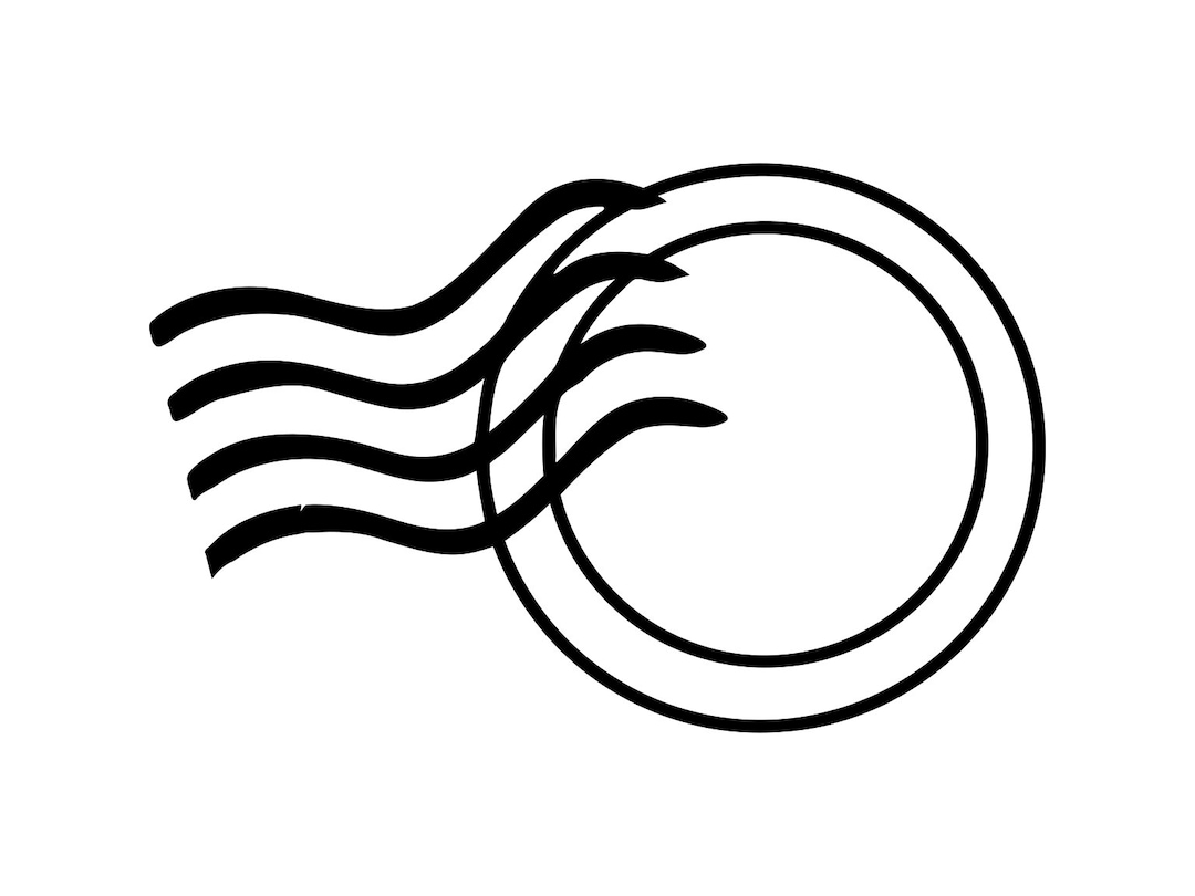 Stamp Svg Postage Stamp Svg Postal Stamp Silhouette Cutting File ...