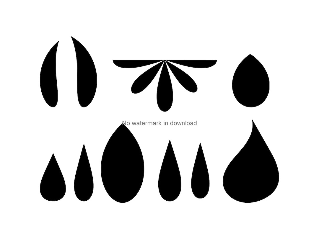 Flower Petal Svg Clip Art, Flower Petal Cut File, Flower Petals Dxf ...