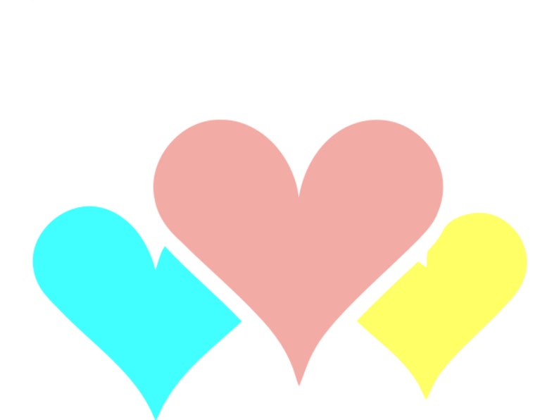 3 Hearts Svg Clipart Hearts Printable Pdf Clip Art Hearts - Etsy