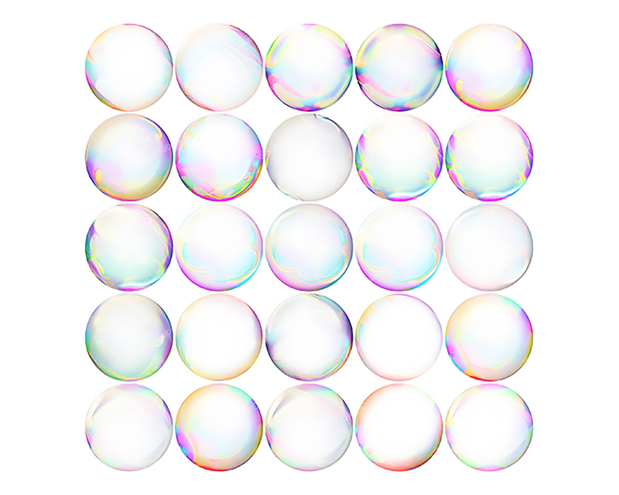 100 Clear Bubbles Transparent PNG Photography Overlay 1800 - Etsy