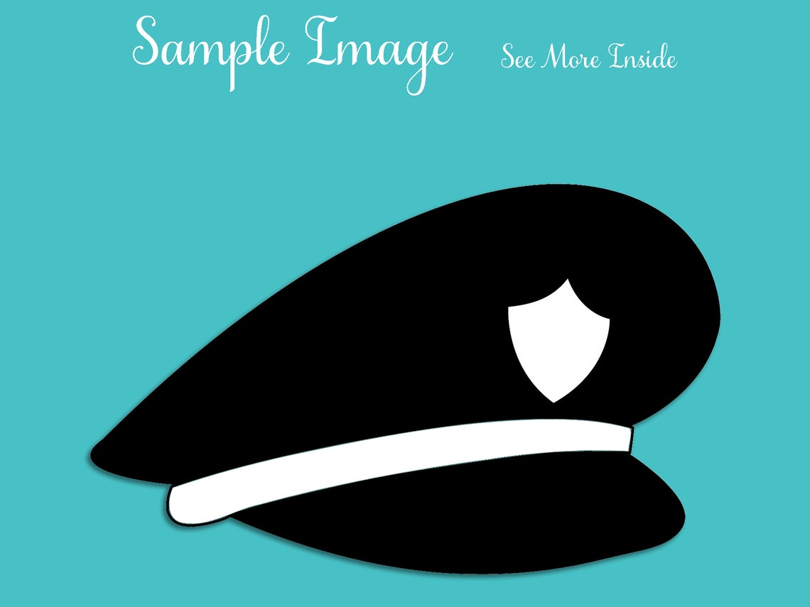 Police Hat Svg Cut File for Silhouette Police Hat Cutting | Etsy UK