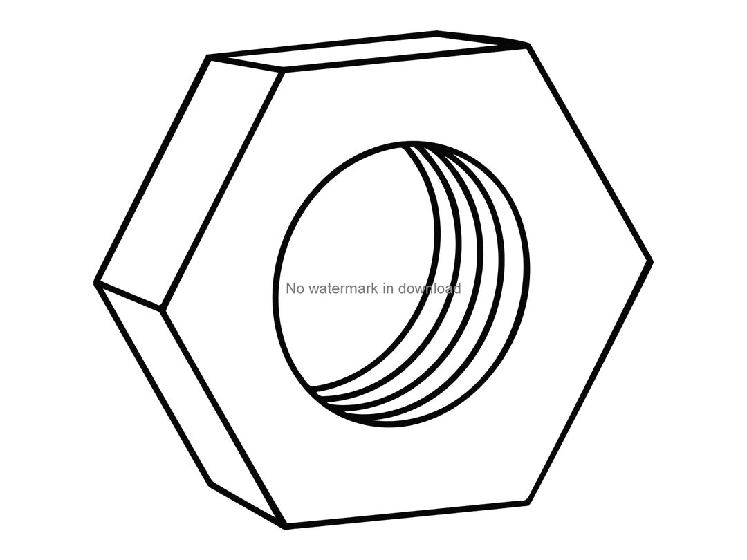 Nut SVG Vector Image: Cutting, Engraving, T-shirt Design (digital ...