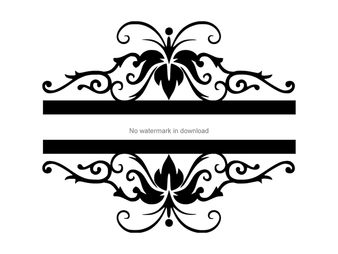 Split Name Monogram, Divider Svg, Mailbox Monogram Svg, Divider Svg ...