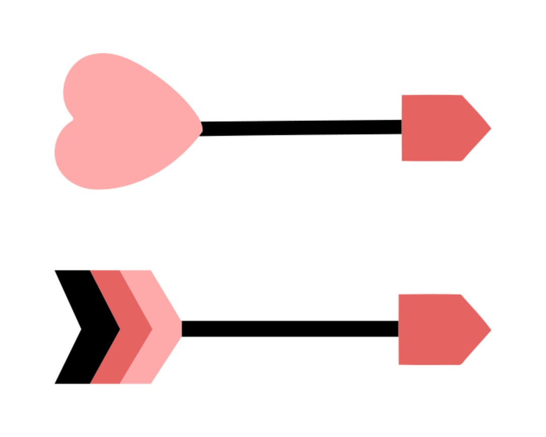 Valentines Day Pair of Arrows Printable Downloadable Vector Clipart ...