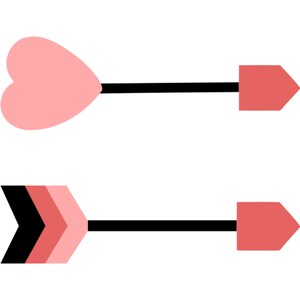 Valentines Day Pair of Arrows Printable Downloadable Vector Clipart ...