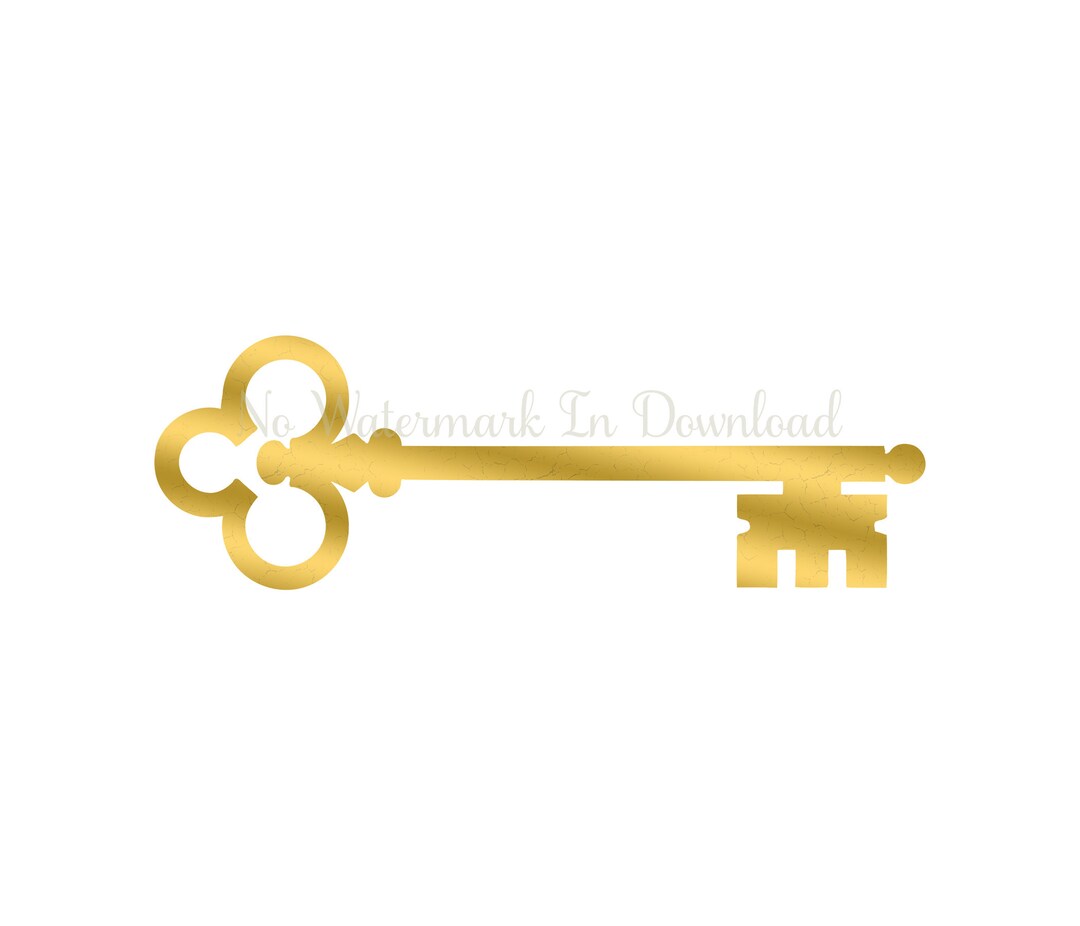 Skeleton Key Foil Planner Image, Skeleton Key Scrapbook Image, Skeleton ...