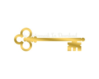 Gold Skeleton Key - Etsy