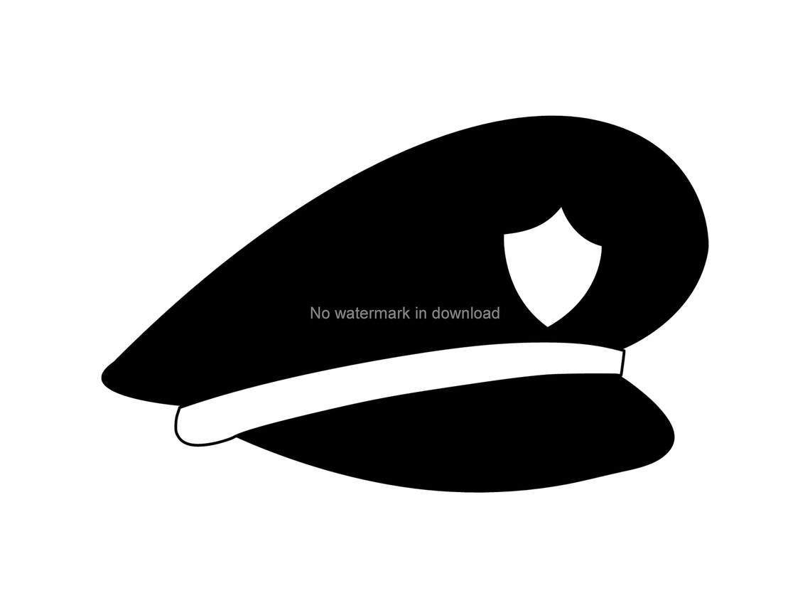 Police Hat Svg Cut File for Silhouette Police Hat Cutting - Etsy UK