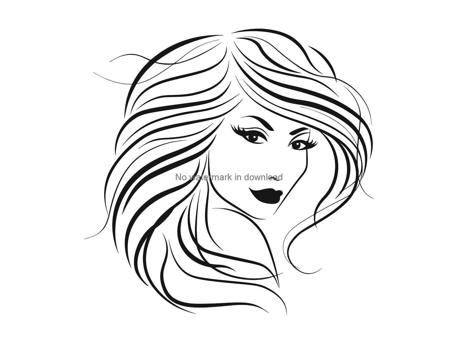 Hair Dxf Clipart Hair Clipart Svg Hair Cutting Cut File | Etsy