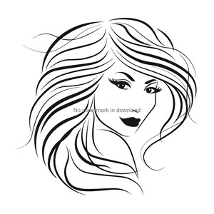 Hair Dxf Clipart, Hair Clipart Svg, Hair Cutting Cut File, Hair Clipart ...