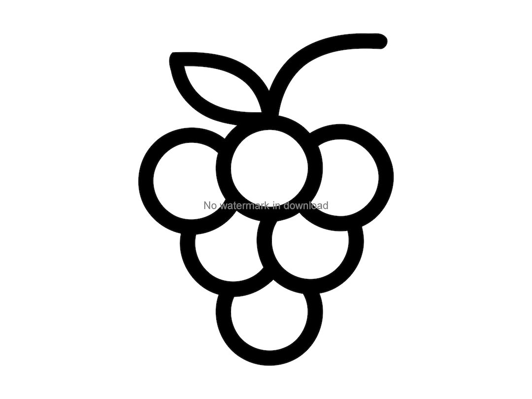 Grapes Vinyl Cut File, Grapes Cut Files, Grapes Digital Clip Art ...
