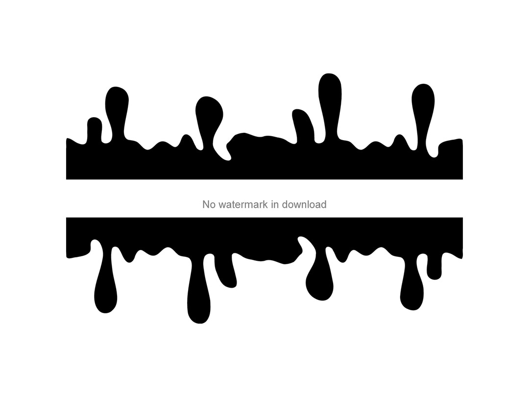 Dripping Word Frame Printable Clipart, Dripping Name Frame Scrapbooking ...