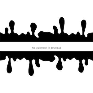 Dripping Word Frame Printable Clipart, Dripping Name Frame Scrapbooking ...