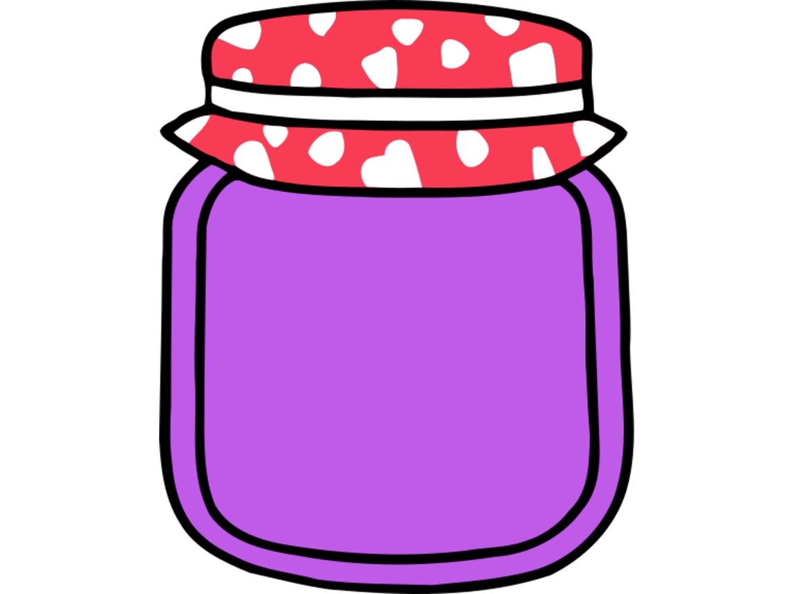 Jelly Jar Printable Image Art Jelly Jar With Hearts on Top - Etsy