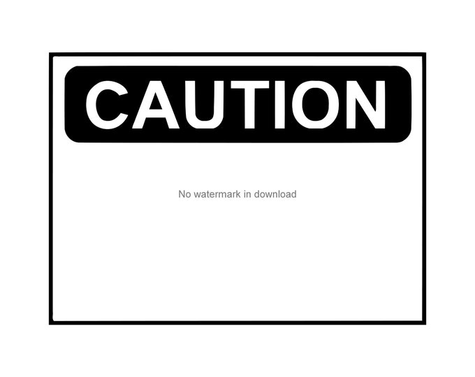 Caution SVG File, Caution DXF, Caution Png, Empty Caution Svg, Caution ...