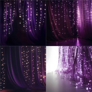 Enchanting Purple Sparkling Lights Bokeh Digital Backdrops for ...