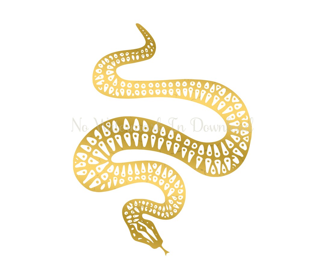 Gold Snake Clipart: Metallic Foil Effect (digital Download) - Etsy
