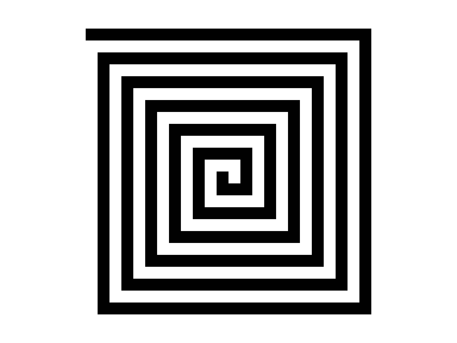 Spiral Design Svg Square Spiral Svg Silhouette Cutting File | Etsy