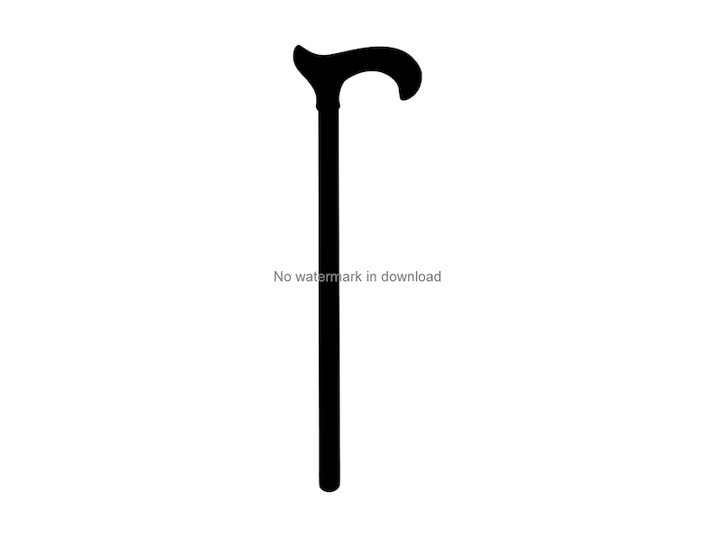 Walking Cane Svg Dxf Png, Walking Cane Svg Cutting File, Walking Cane ...