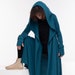 Long Knitted Cardigan, Wool Cape Cloak, Gothic Hoodie, Futuristic ...