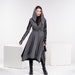 Black Leather Cape, Wool Cloak With Hood, Winter Sweater Coat, Plus ...