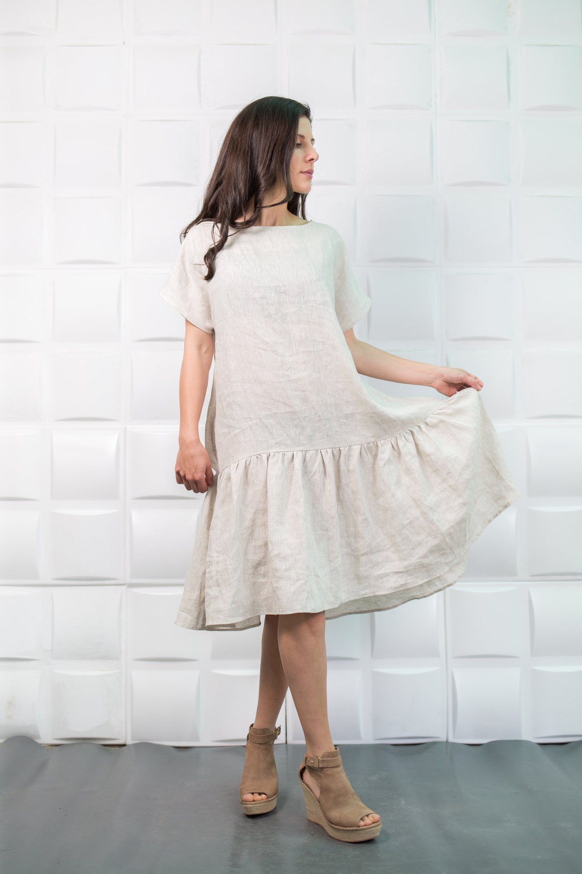 Linen Dress For Women White Linen Dress Linen Clothing | Etsy