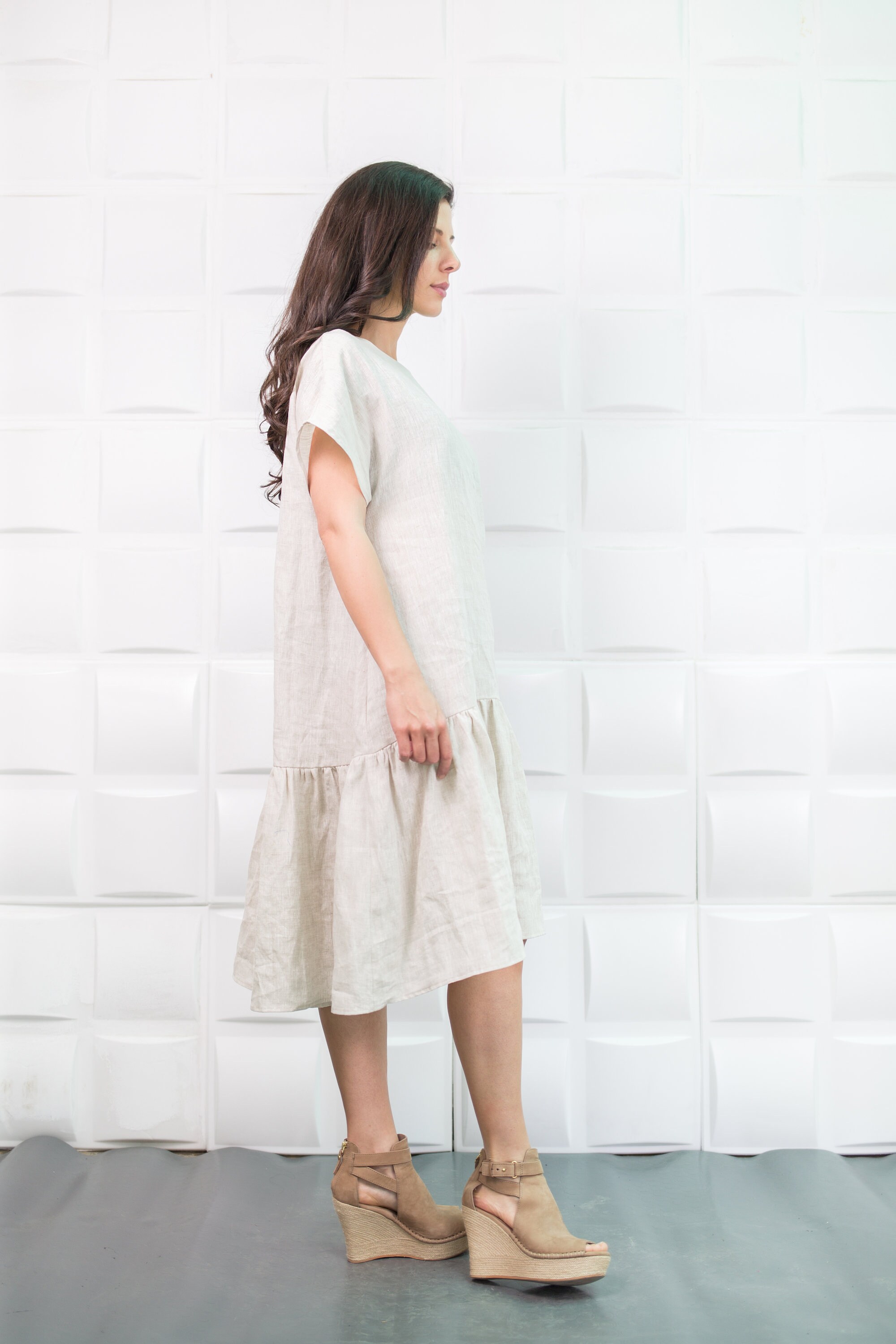 Linen Dress For Women White Linen Dress Linen Clothing | Etsy