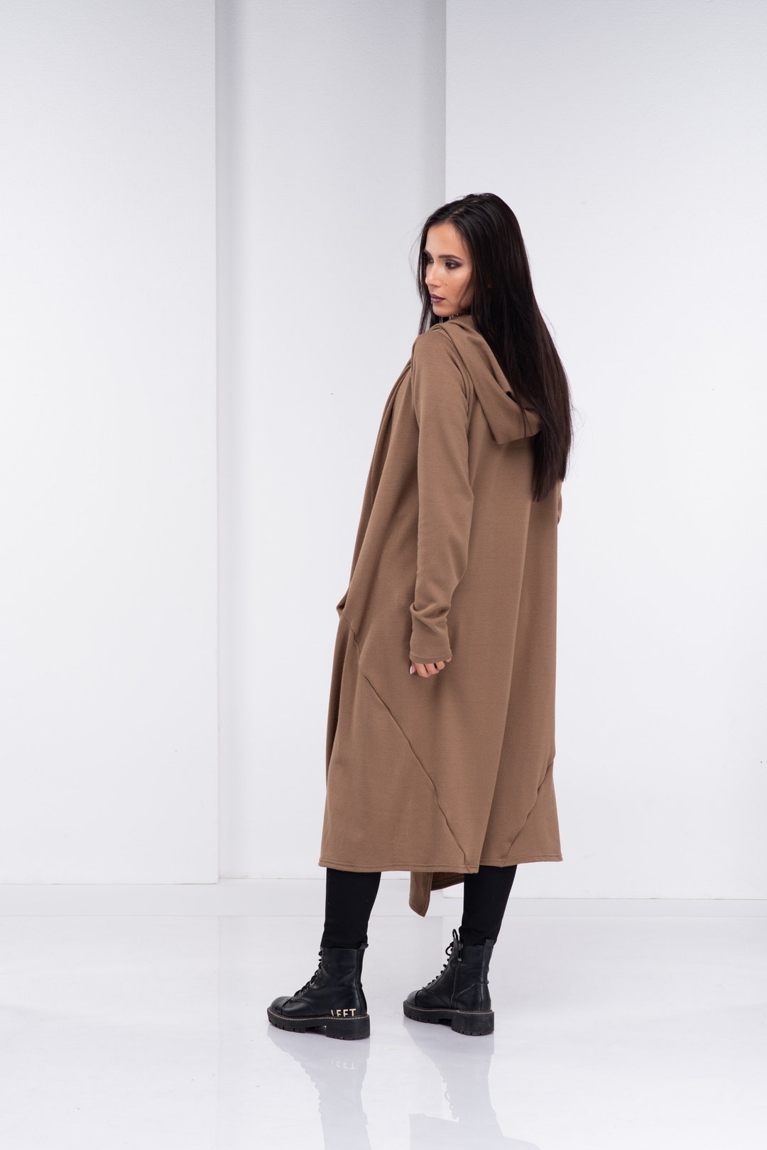 Long Cape Coat, Winter Cape Cardigan, Hoodies for Women, Long Sweater ...