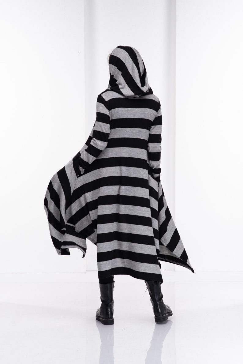 Long Hooded Cape Coat, Winter Wool Cloak, Oversized Sweater Coat ...