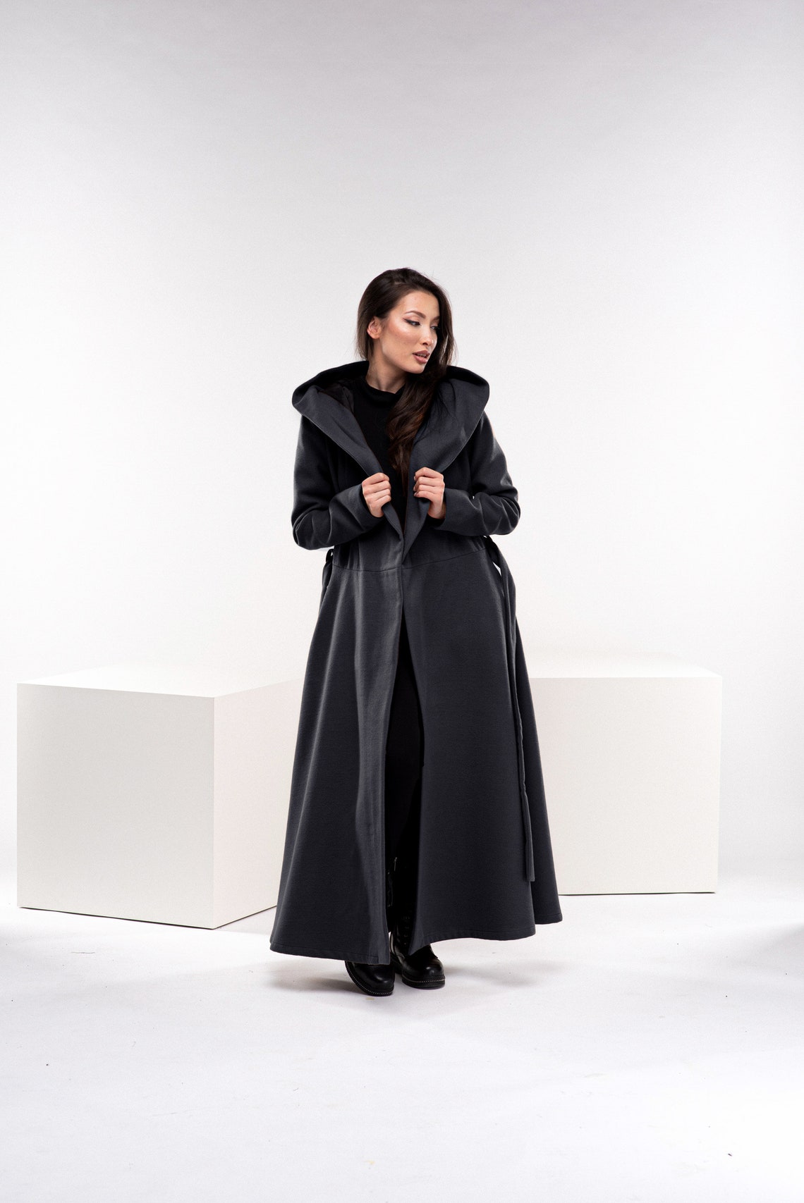 Gray Wool Princess Coat Winter Swing Coat Wool Steampunk - Etsy