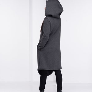 Asymmetrical Long Jacket, Cyberpunk Hoodie Coat, Oversized Hoodie ...
