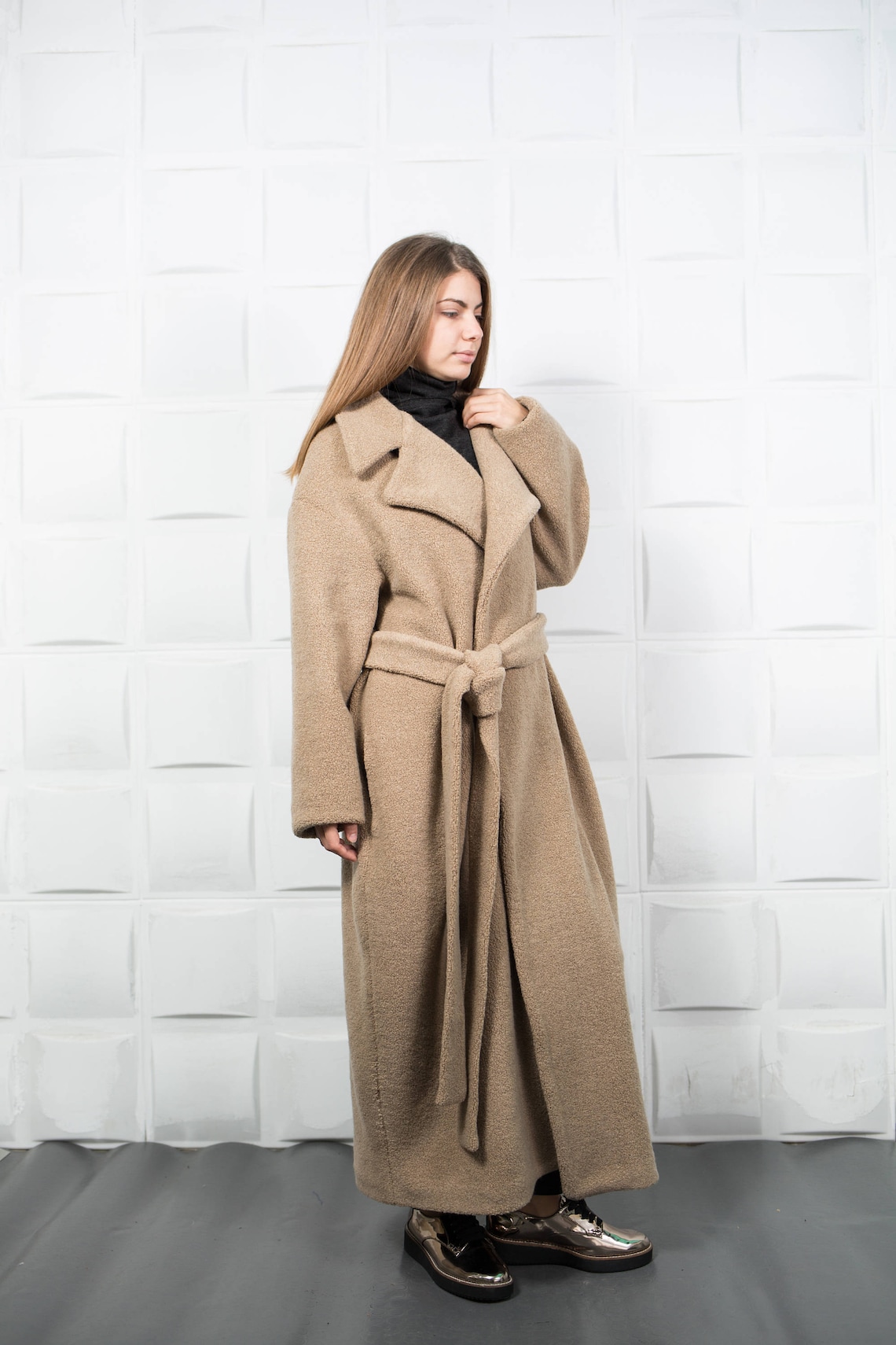 Extravagant coat Maxi coat Loose maxi coat Maxi winter | Etsy