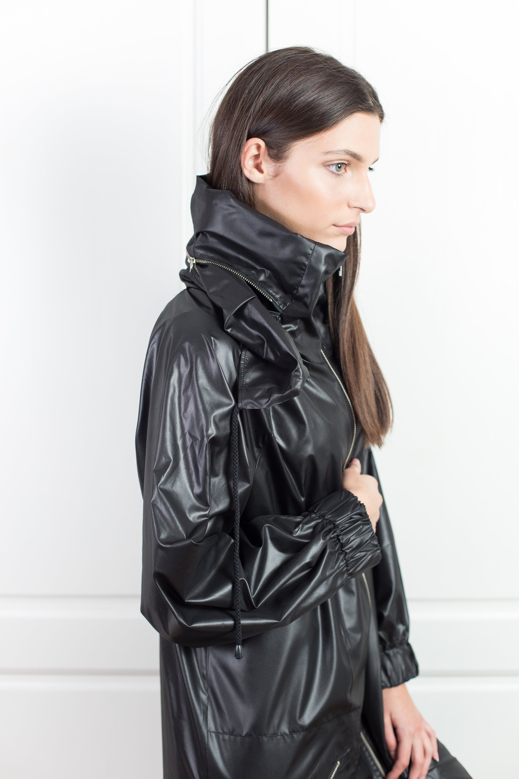 Cyberpunk Rain Jacket, Long Rain Cape, Hooded Raincoat, Rain Coats for ...
