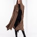 Winter Cloak With Hood, Long Hooded Cape, Wool Sweater Cape Coat ...