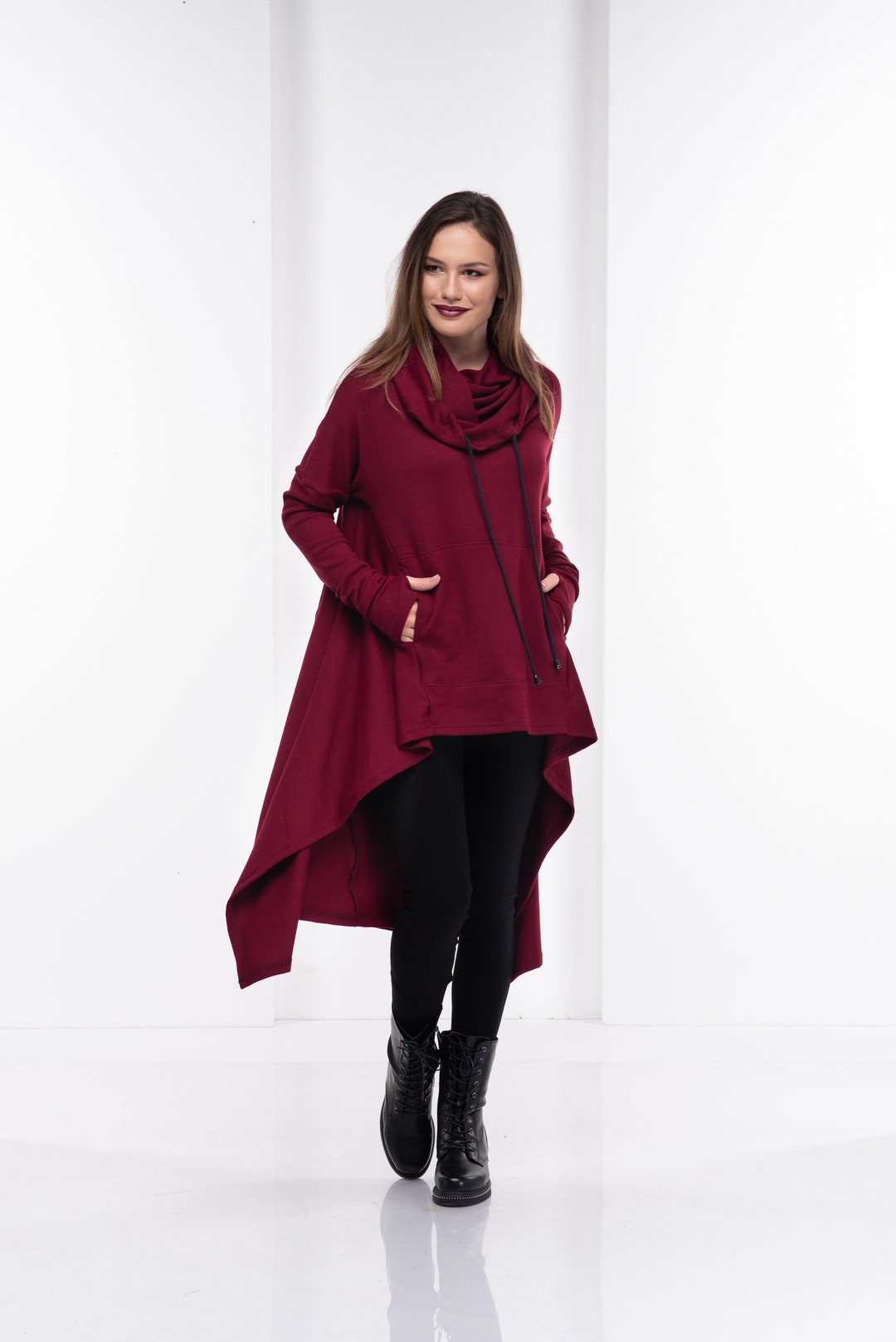 Knitted Oversized Sweater, Wool Knit Top, Plus Size Kimono Cardigan ...