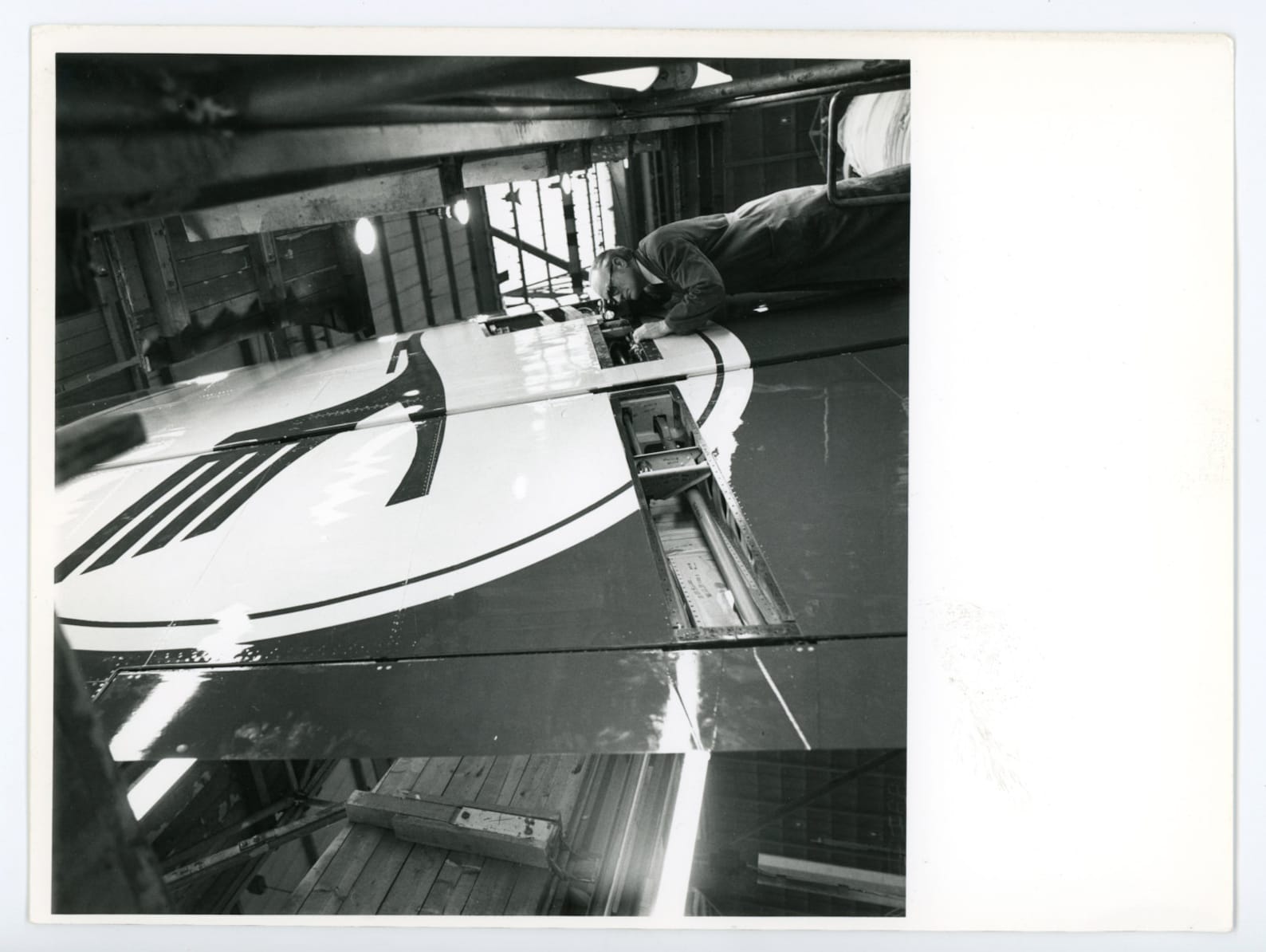 On the Wing Craft 70s Vintage Aviation Photo Lufthansa Jumbo Jet Press ...