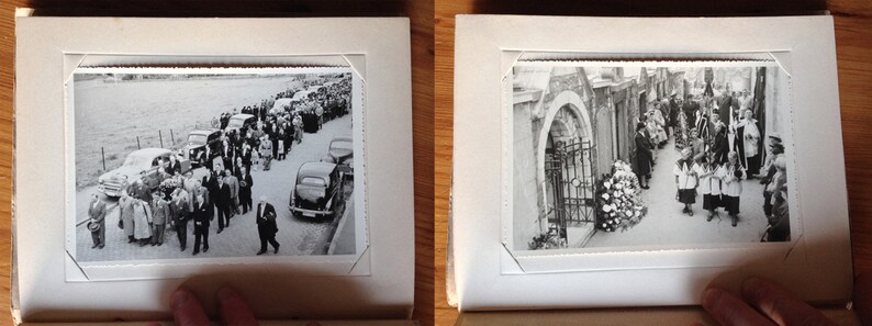 Fancy Funeral - 1950s Vintage Photo Album - Funeral Reportage- Burial ...