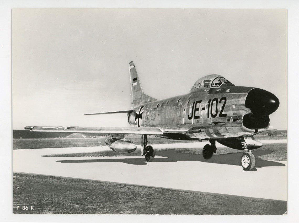 North American F-86K Sabre - Original Vintage Photo- German Air Force ...