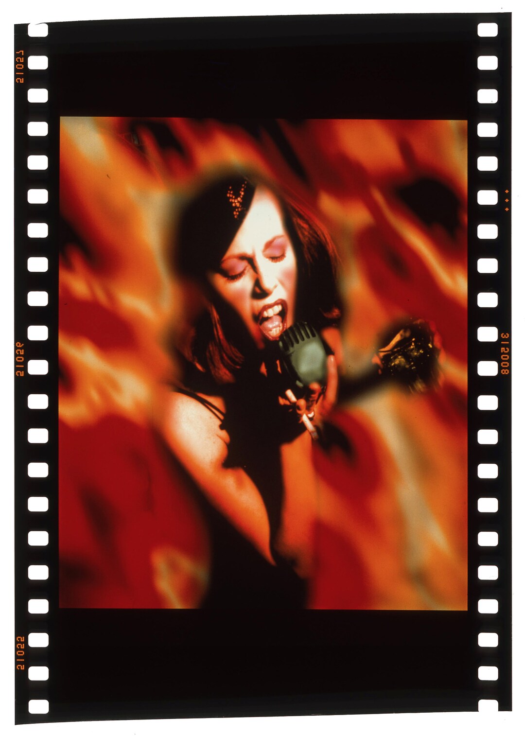 Fiery Song, Vintage Stock Photo Slide Portrait of a Woman Lady Glamour ...