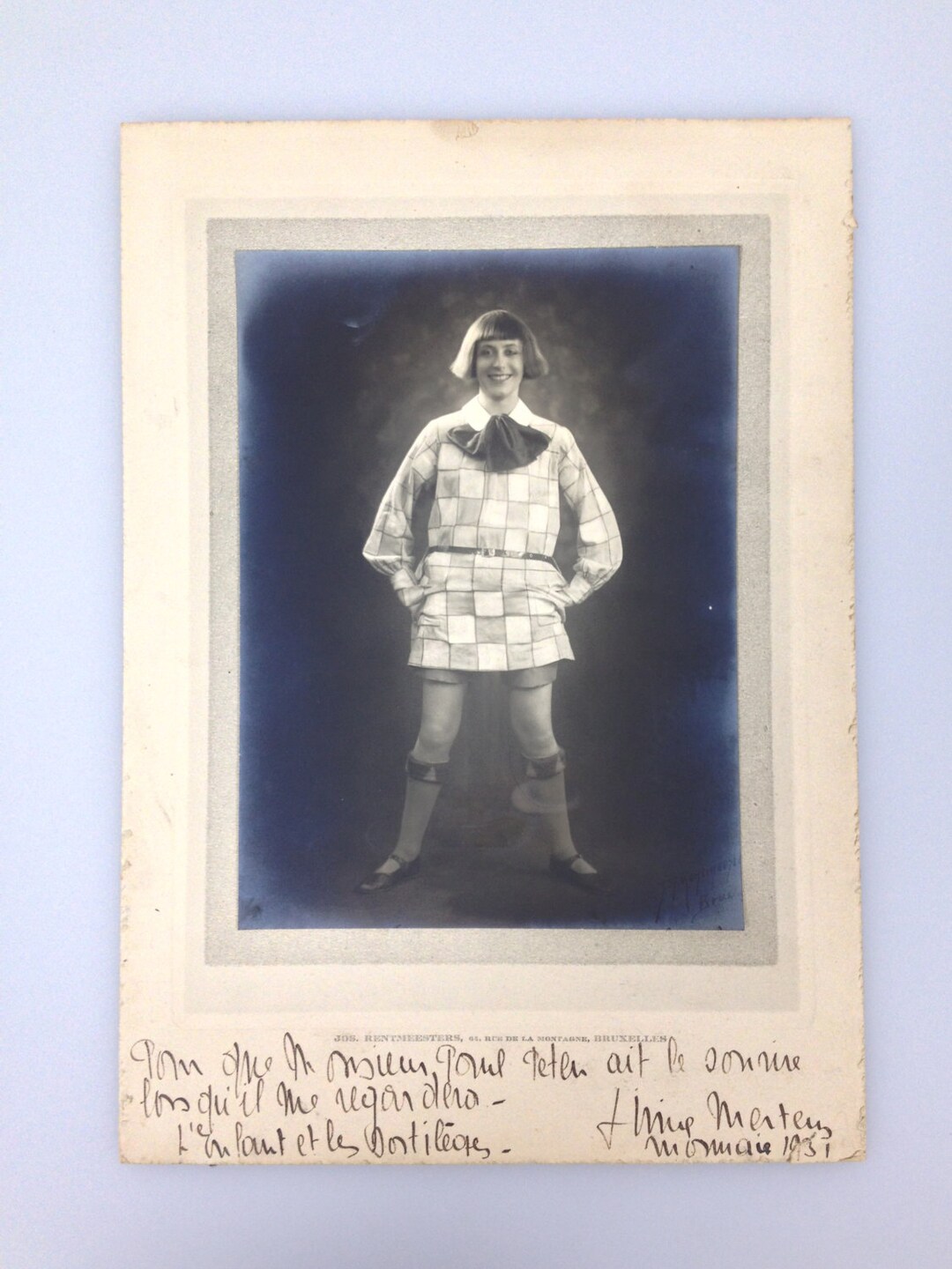 Signed Portrait of Opera Singer Livine Mertens 1930s Vintage Photograph ...