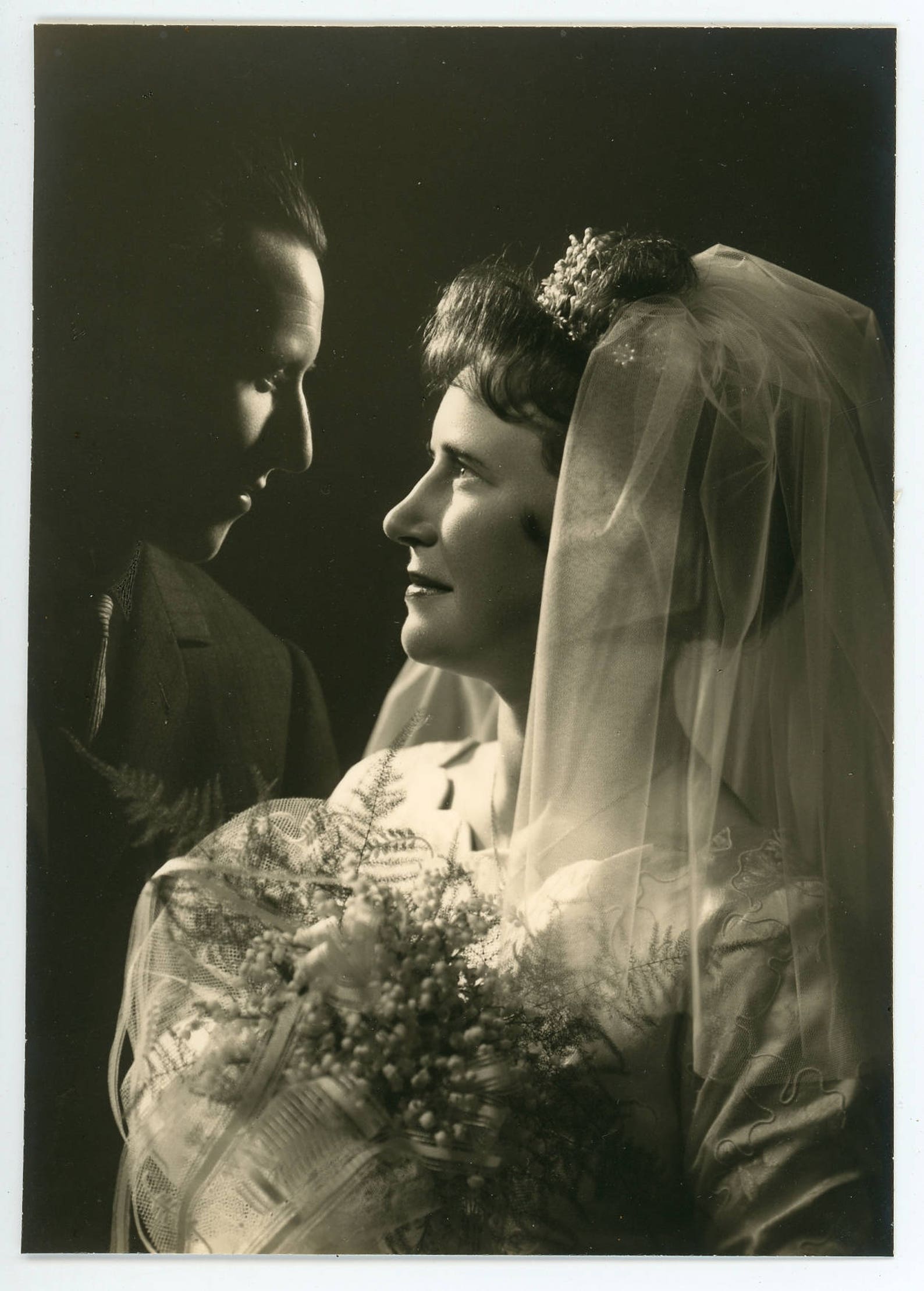 Vintage Photo Couple Wedding Picture Bride and Groom Portrait - Etsy