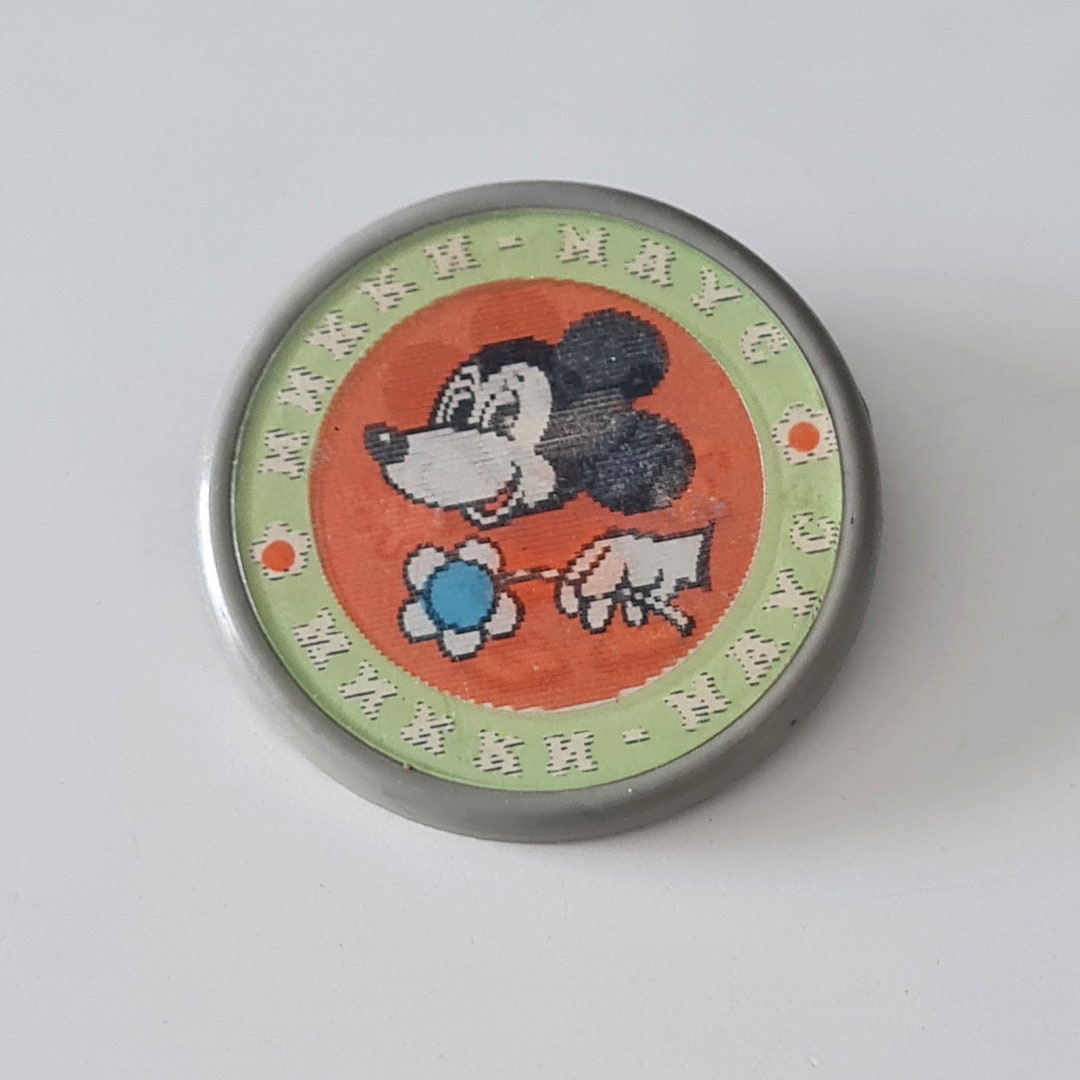 Mickey Mouse Soviet Vintage 3D Badge Collectible Badge Cartoon ...
