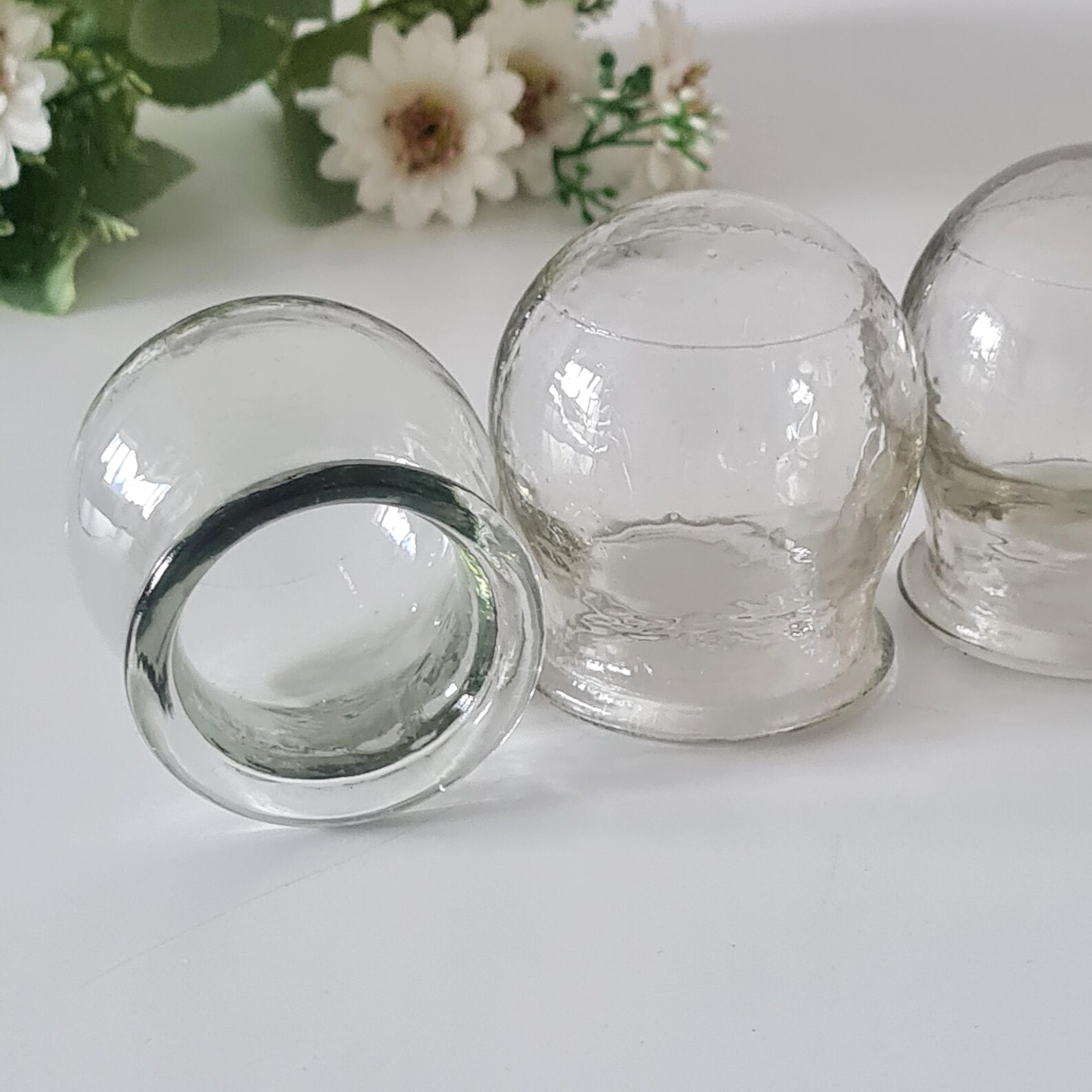 12 Vintage Medical Massage Glass, Alternative Medicine Suction Cups ...